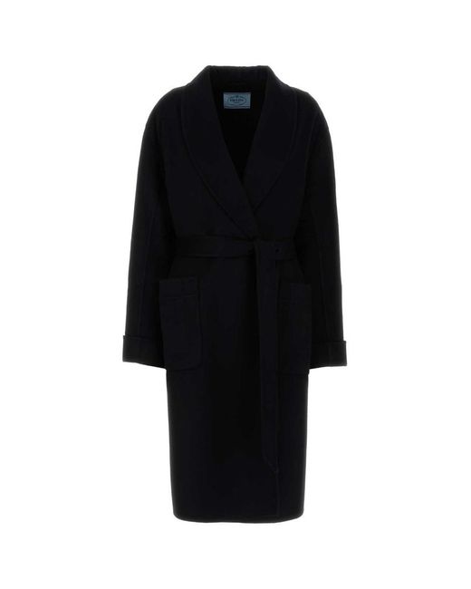 Prada Coats in Black | Lyst UK