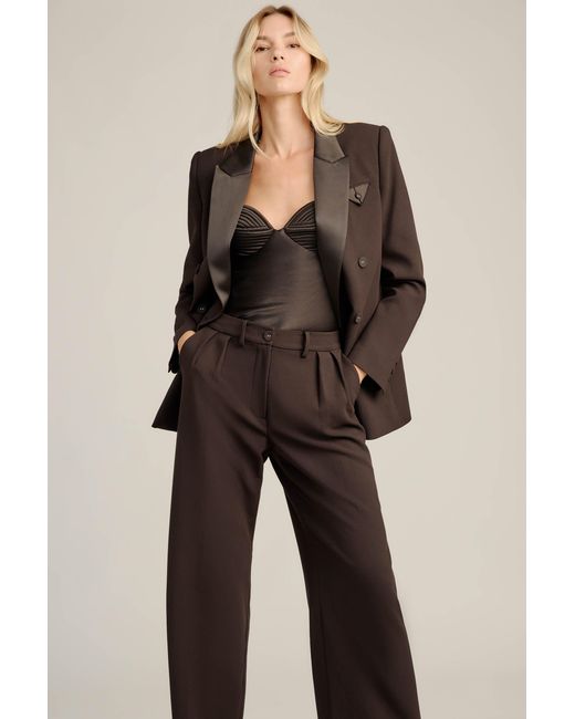 Bardot Sloane Satin Detail Blazer in Black | Lyst