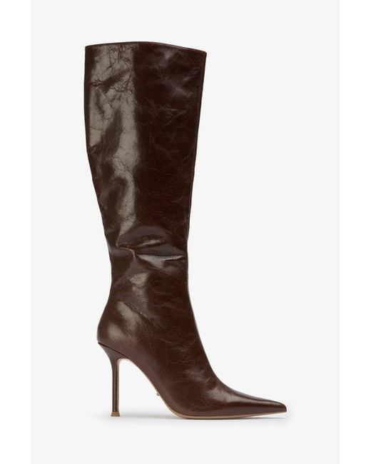 Bardot Tony Bianco Naxos Choc Vintage Boot in Brown | Lyst