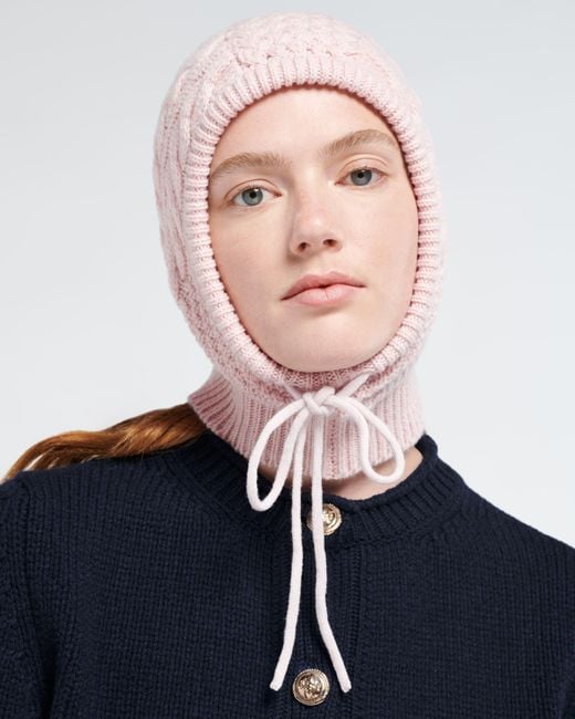 Barrie Cashmere Balaclava in Pink | Lyst UK