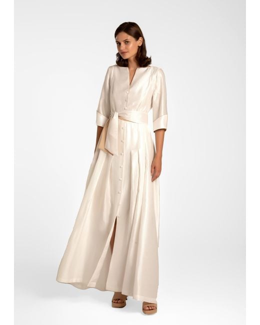 Baruni Cosmos Gown in Natural | Lyst