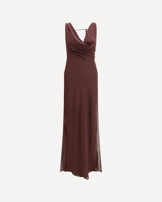 ANDAMANE Minerva Long Dress in Purple | Lyst UK