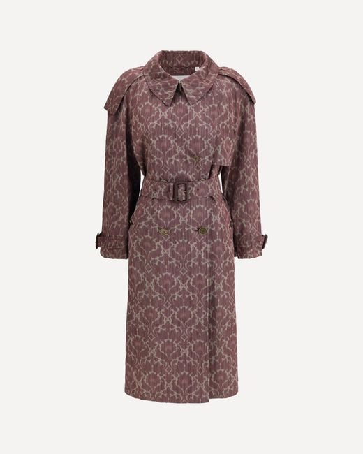 Burberry Fitzrovia Long Trench Coat in Purple | Lyst UK