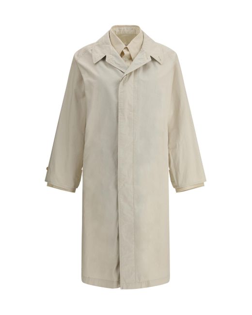 Margiela Trench Jacket in White | Lyst