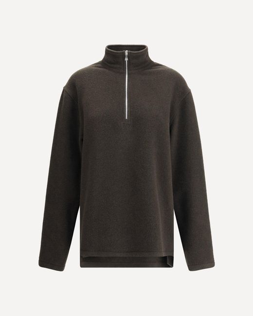 Rier Suede Wool Pile Athletic Jacket in Gray | Lyst