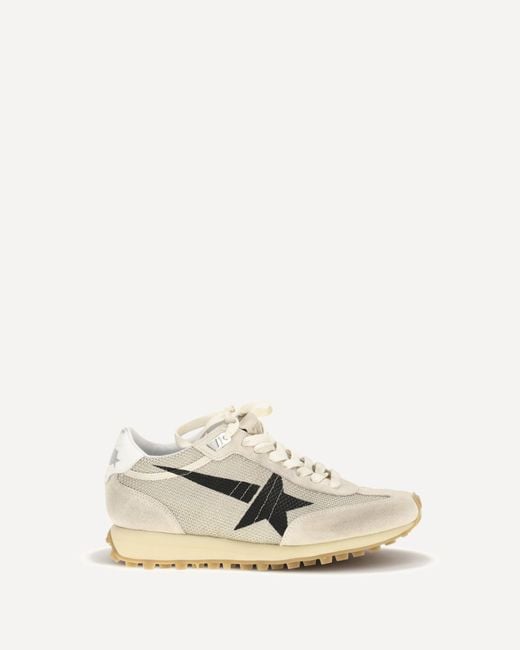 Golden Goose Marathon Sneakers in Natural | Lyst UK