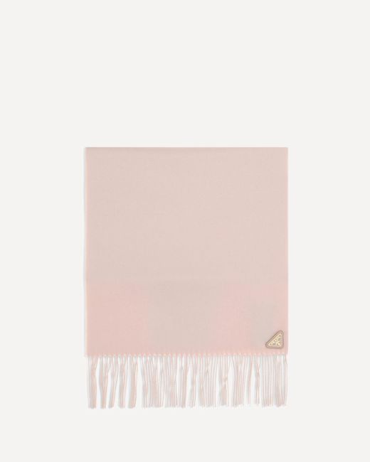 Prada Silk And Cashmere Scarf in Pink | Lyst UK