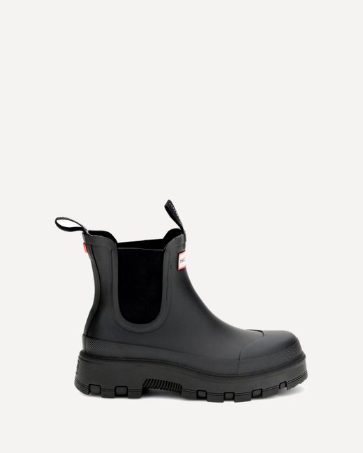 HUNTER Elements Rubber Chelsea Ankle Boots in Black | Lyst