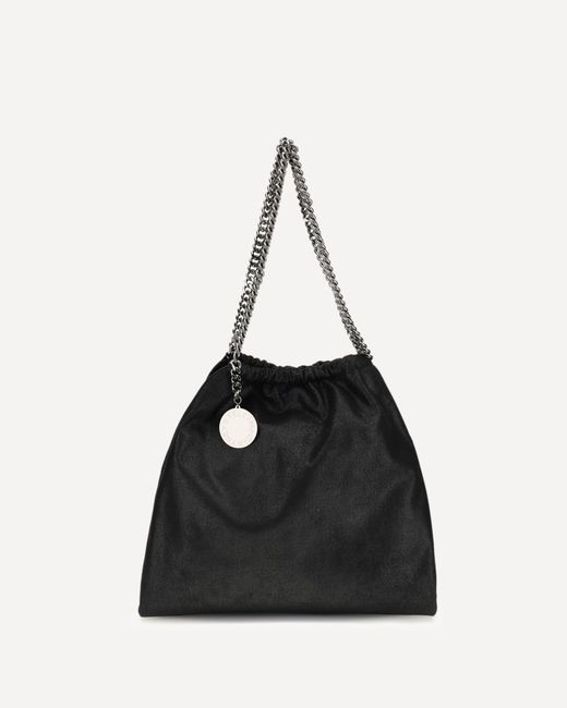 Stella McCartney Falabella Medium Drawstring Shoulder Bag in Black | Lyst