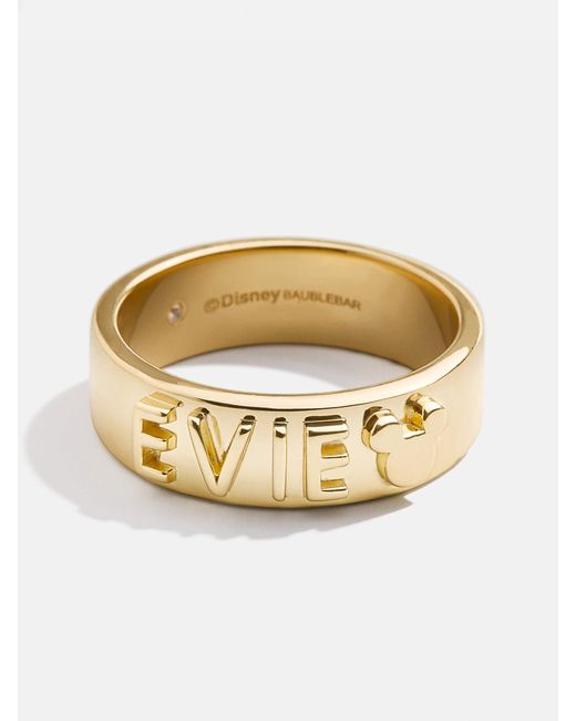 BaubleBar Disney 18k Gold Custom Block Ring in Metallic | Lyst