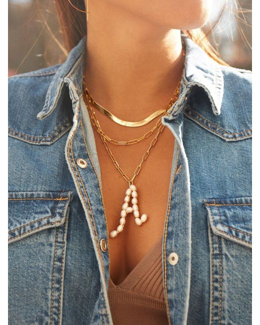 Blair hera pearl initial pendant store