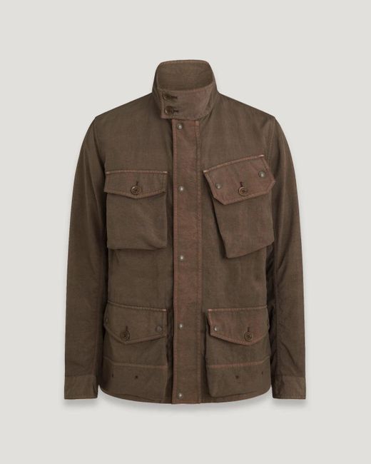 Belstaff Deckmaster Jacket Garment Dye Nylon Clay in Brown for Men | Lyst