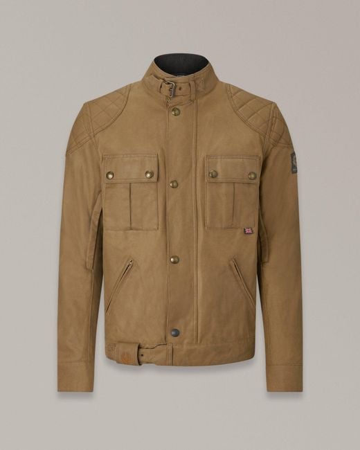 Belstaff Brooklands Motorcycle Jacket in Natural for Men | Lyst