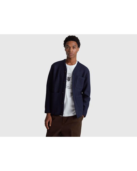 Benetton Benetton, Jacket With Pockets in Blue for Men | Lyst UK