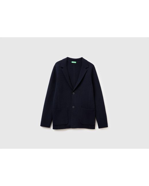 Benetton Benetton, Knit Jacket in Blue for Men | Lyst UK