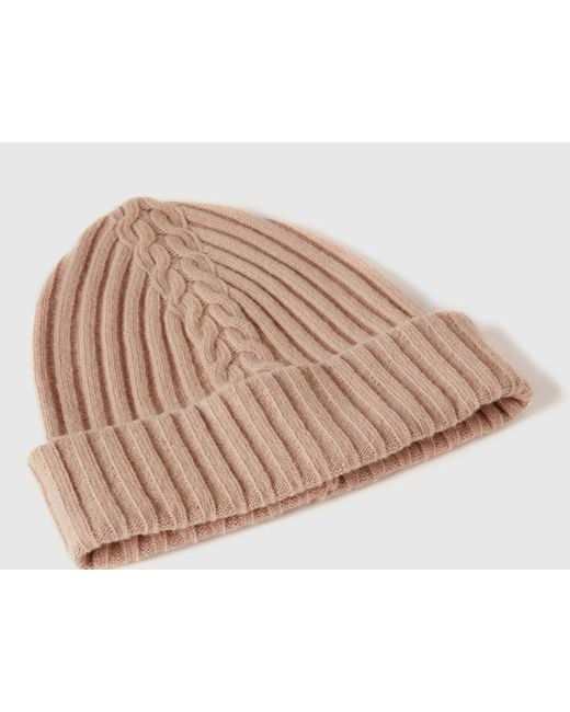 Benetton Benetton, Hat With Cable Knit in Black | Lyst UK