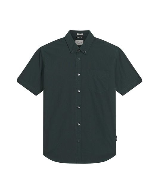 Ben Sherman Short Sleeve Signature Oxford Shirt In Dark Green for Men ...