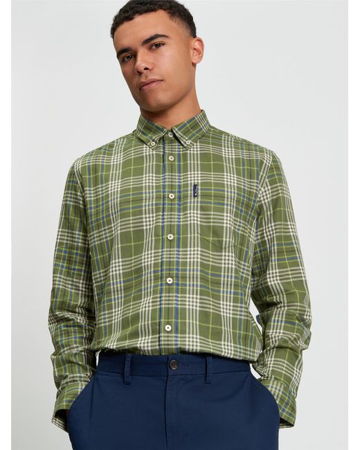 Ben Sherman Multi Check Shirt In Litchen Green for Men | Lyst UK