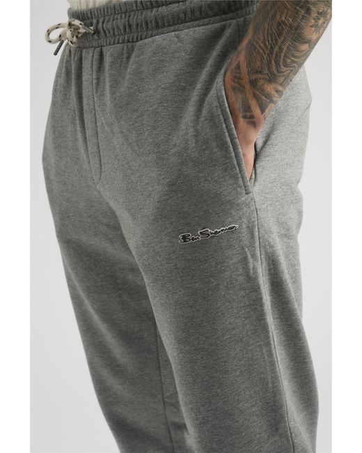 Ben Sherman Raised Rubber Logo Jogger In Grey Marl in Grey for Men ...