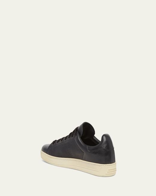 Tom Ford Warwick Grained Leather Sneakers for Men | Lyst