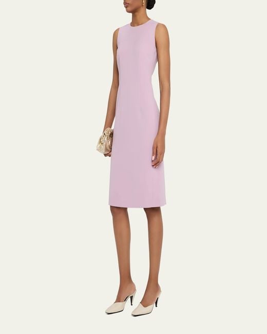Lafayette 148 New York Harpson Finesse Crepe Sheath Dress in Pink | Lyst