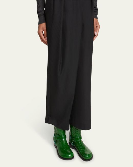 Loewe Campo Python Harness Biker Booties in Green | Lyst