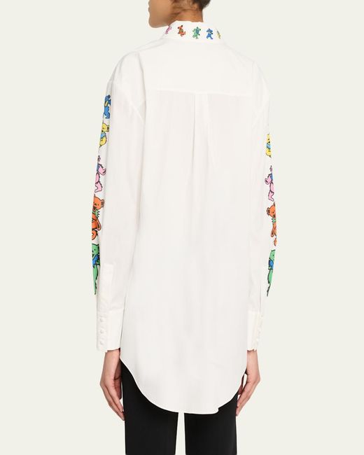Alice + Olivia X Grateful Dead Dimitra Oversized Button-Front Shirt in ...