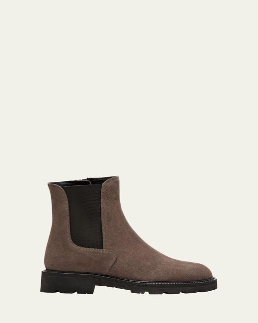 La Canadienne Quinn Suede Chelsea Ankle Booties in Brown | Lyst