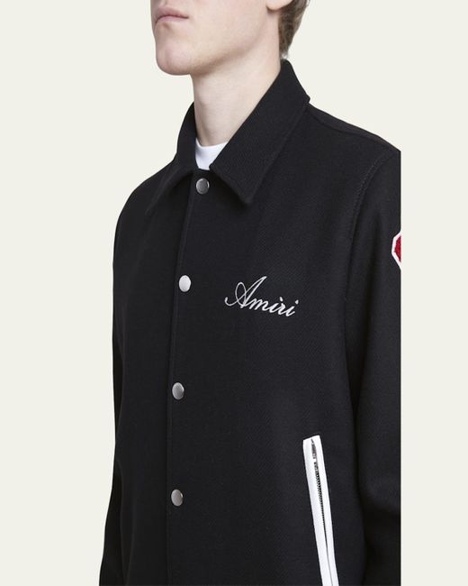 Amiri Chenille Bones Varsity Jacket in Blue for Men | Lyst