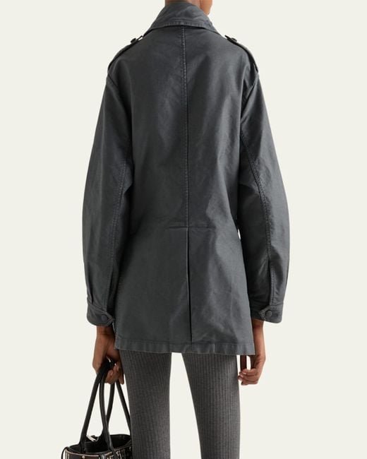 Prada Raso Old Utility Jacket in Blue | Lyst