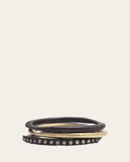 Armenta Midnight Stacking Rings, Set Of Three in White | Lyst