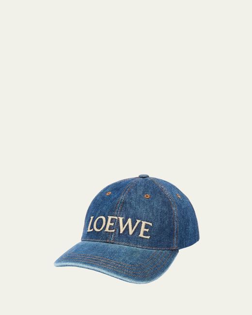 Loewe Denim Logo Baseball Cap in Blue for Men | Lyst