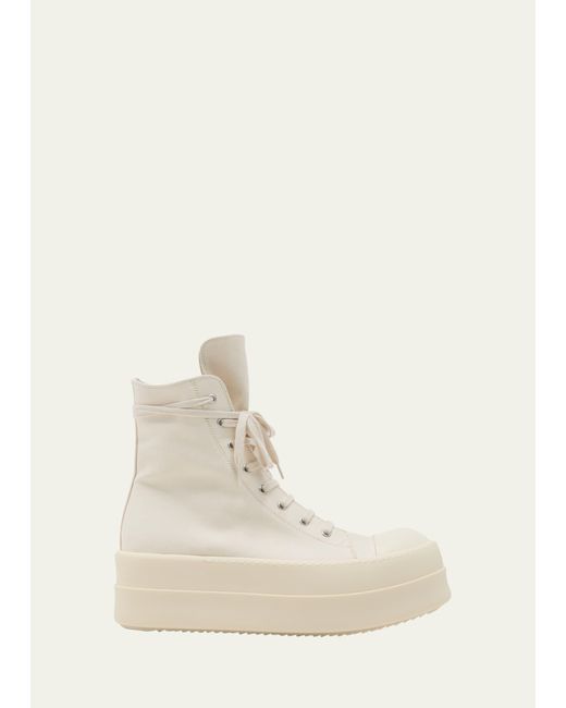 Rick Owens Double Bumper Platform Canvas High-top Sneakers in Natural ... Rick Owens Double Bumper Platform Canvas High-top Sneakers in Natural ...