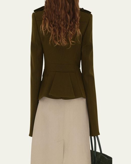 Burberry Military Structured Jacket in Green | Lyst