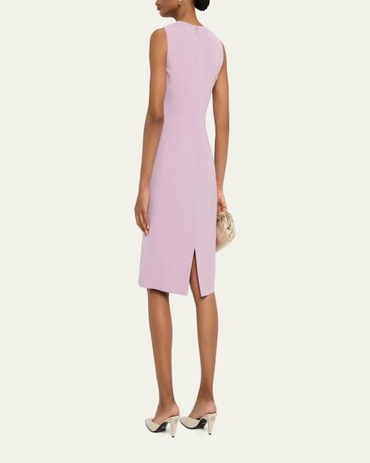Lafayette 148 New York Harpson Finesse Crepe Sheath Dress in Pink | Lyst