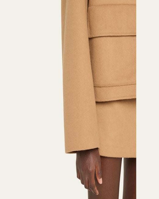 A.L.C. Wool-Cashmere Melton Blazer Jacket in Natural | Lyst