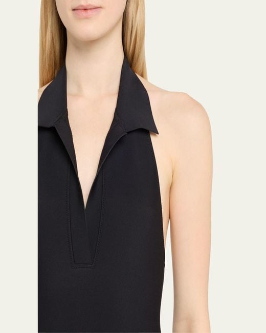 Lisa Marie Fernandez Polo One-Piece Swimsuit in Blue | Lyst