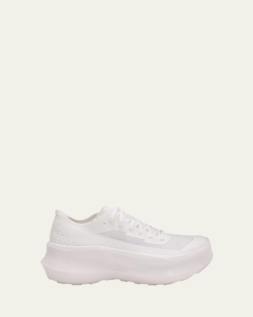 CDG x Salomon X Salomon Mesh Platform Sneakers in Natural | Lyst