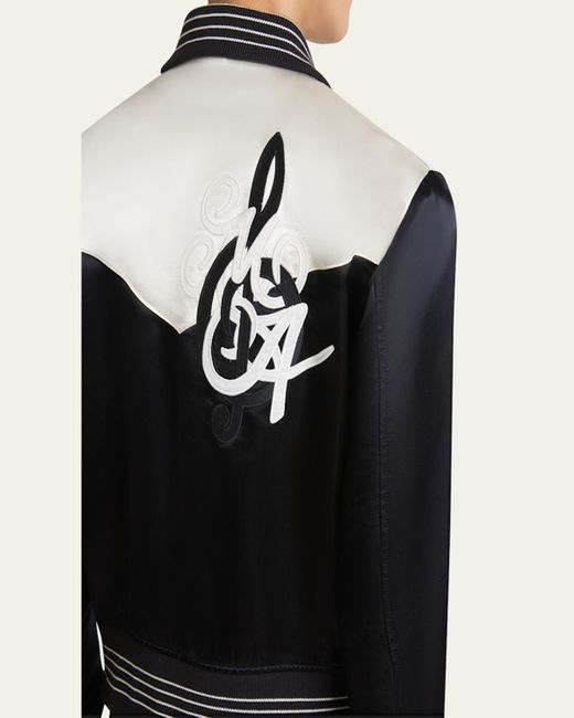 Amiri Ma Music Note Blouson Jacket in Blue for Men | Lyst