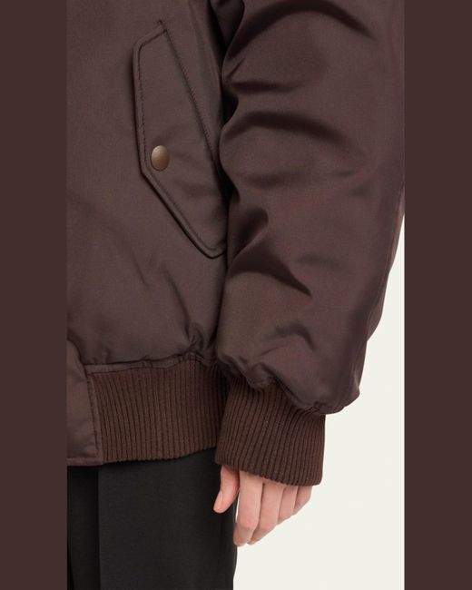 Wardrobe NYC Nylon Reversible Bomber Jacket in Brown | Lyst