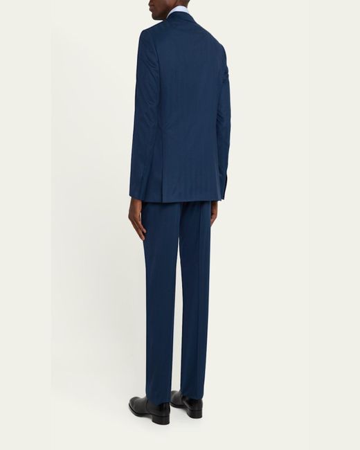 Brioni Wool Herringbone Two-Piece Suit in Blue for Men | Lyst