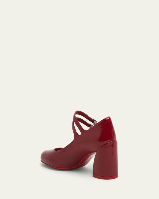 Christian Louboutin Miss Jane Patent Sole Mary Jane Pumps in Red | Lyst