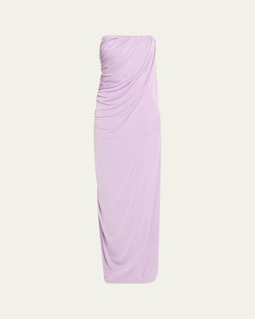 Anna Quan Zella Draped Column Dress in Pink | Lyst