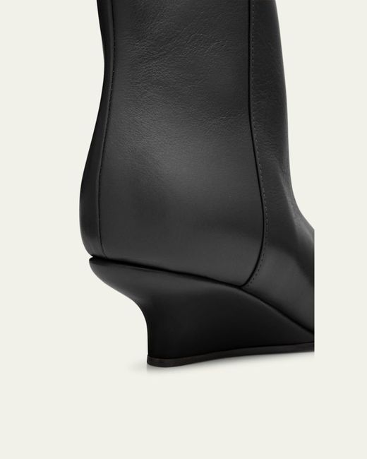 TOTEME Sharp Leather Knee-High Boots in Black | Lyst