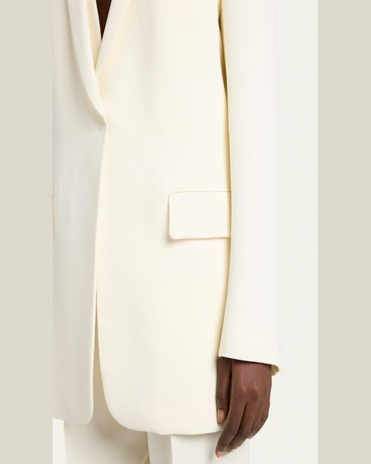 Giorgio Armani Cady Glitter Tuxedo Jacket in Natural | Lyst