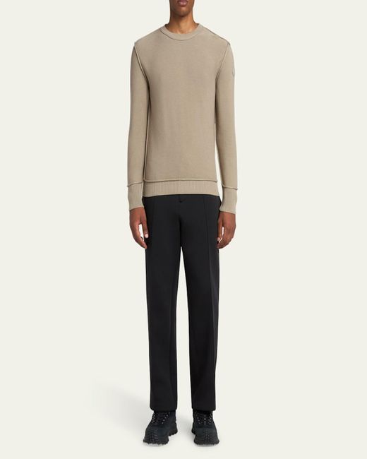 Moncler Inside-Out Crew Sweater in Natural for Men | Lyst