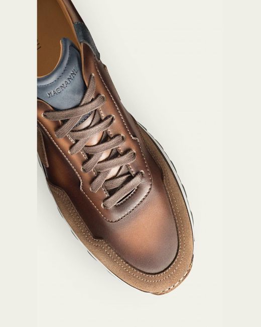 Magnanni Aero Hand-Painted Runner Sneakers in White for Men | Lyst