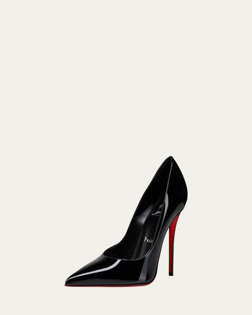 Christian Louboutin 100Mm Miss Z Patent Pumps in Black | Lyst