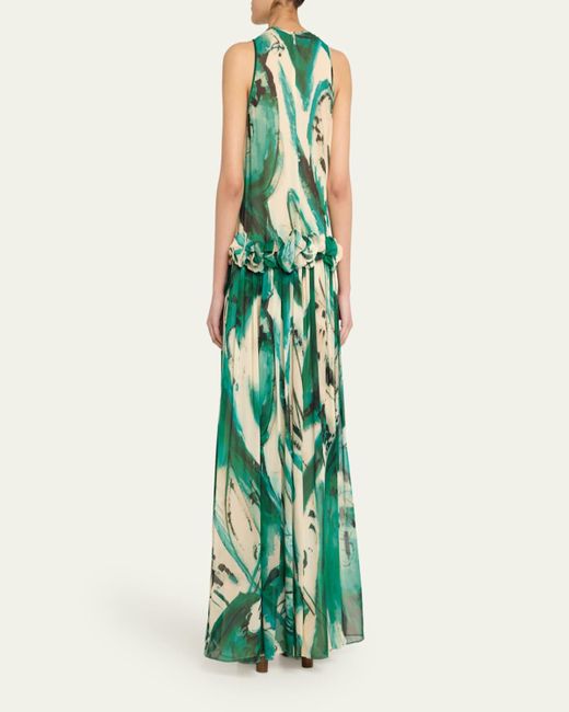 Ulla Johnson Uj X Lee Krasner Helen Abstract Print Gown in Green | Lyst