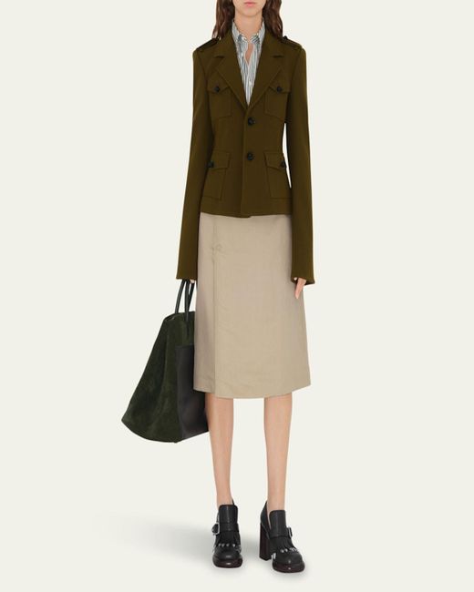 Burberry Military Structured Jacket in Green | Lyst